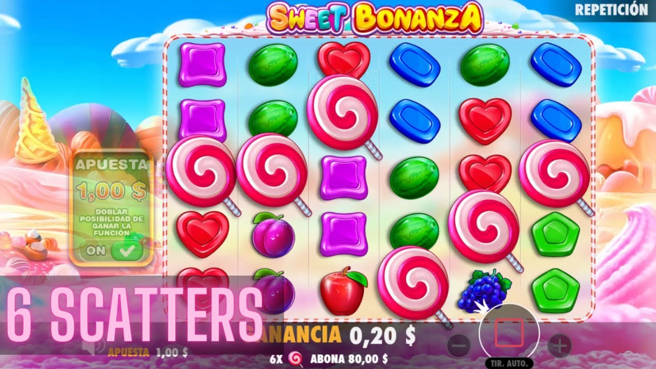 ¡IMPRESIONANTE! - 6 Scatters en Sweet Bonanza de Pragmatic Play - YouTube