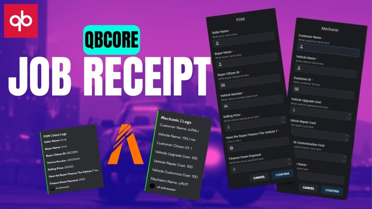 QBCore Job receipt Fivem Script Make your job Sales log direclty to ...