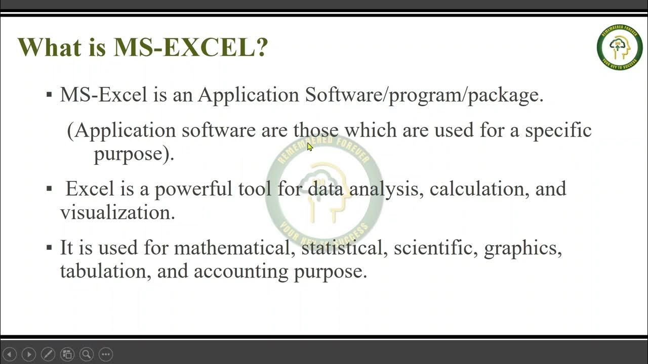 MS-Excel Introduction - YouTube