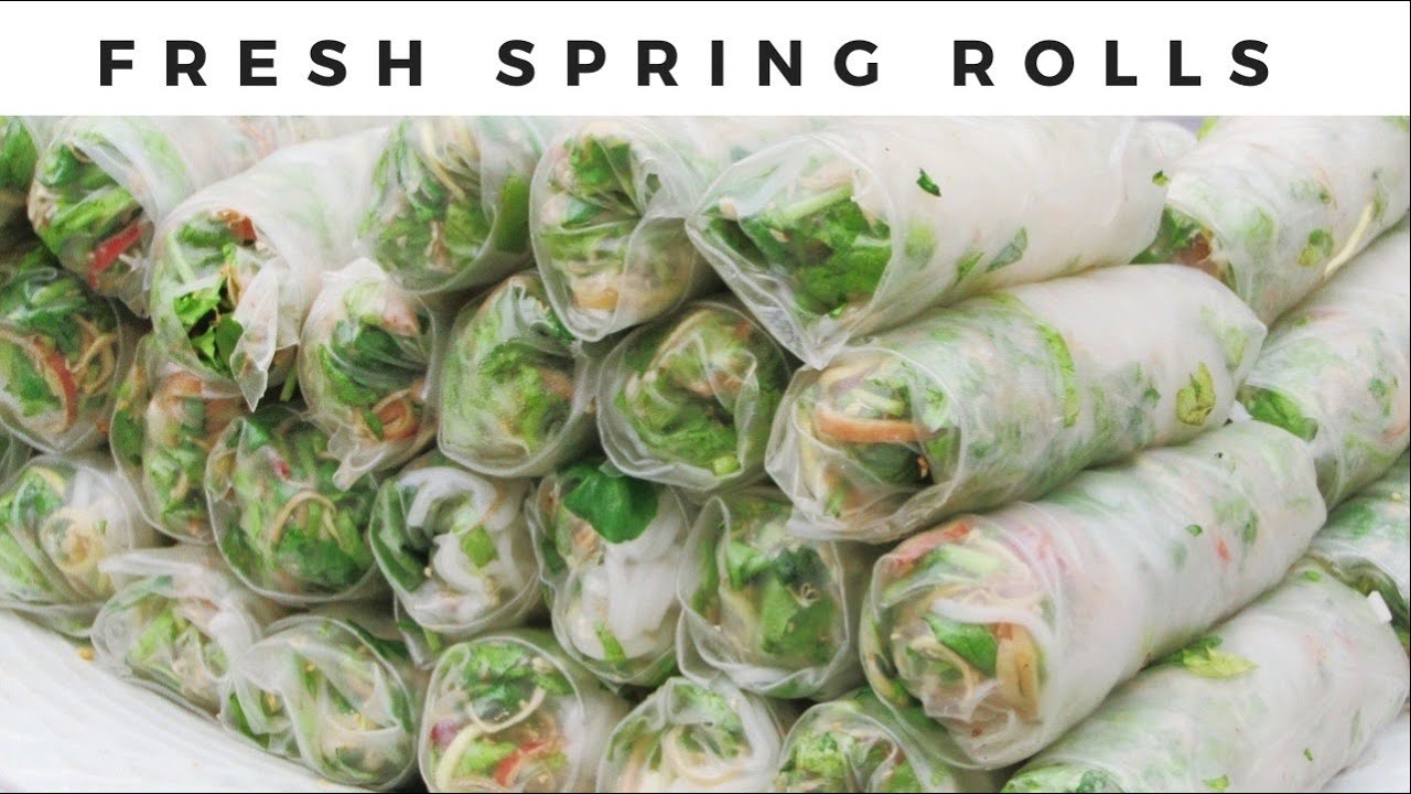 Lao Food - Fresh Spring Rolls, Luang Prabang, Laos - YouTube