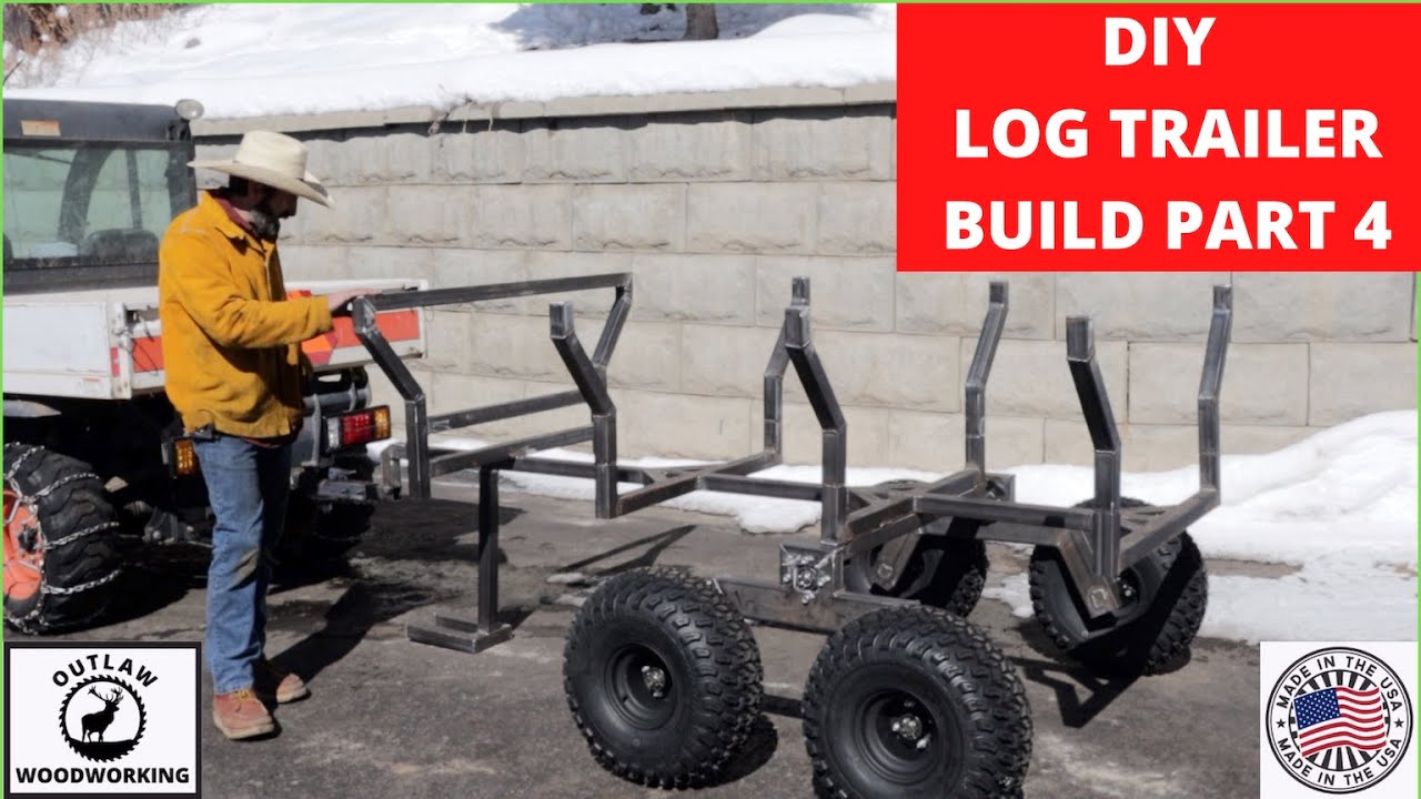 DIY LOG TRAILER BUILD PART 4 - YouTube