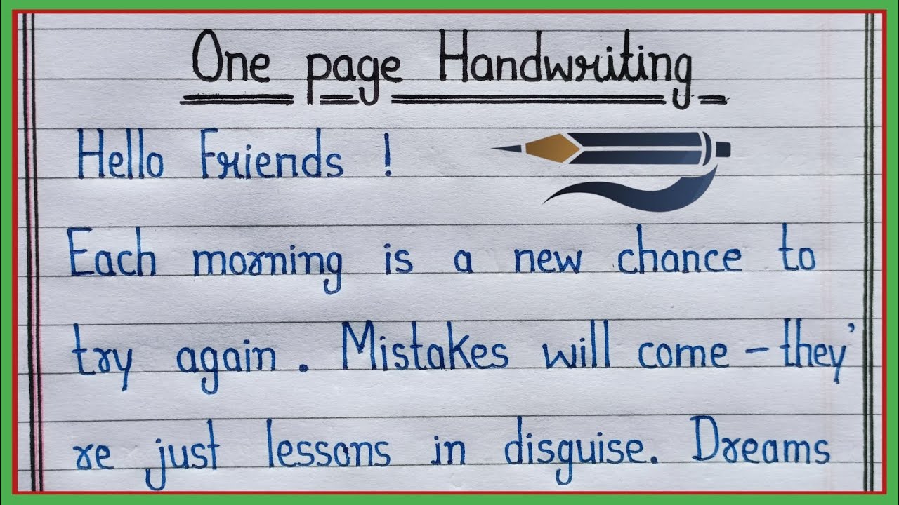 English writing kaise sudhare | how to improve english handwriting ...