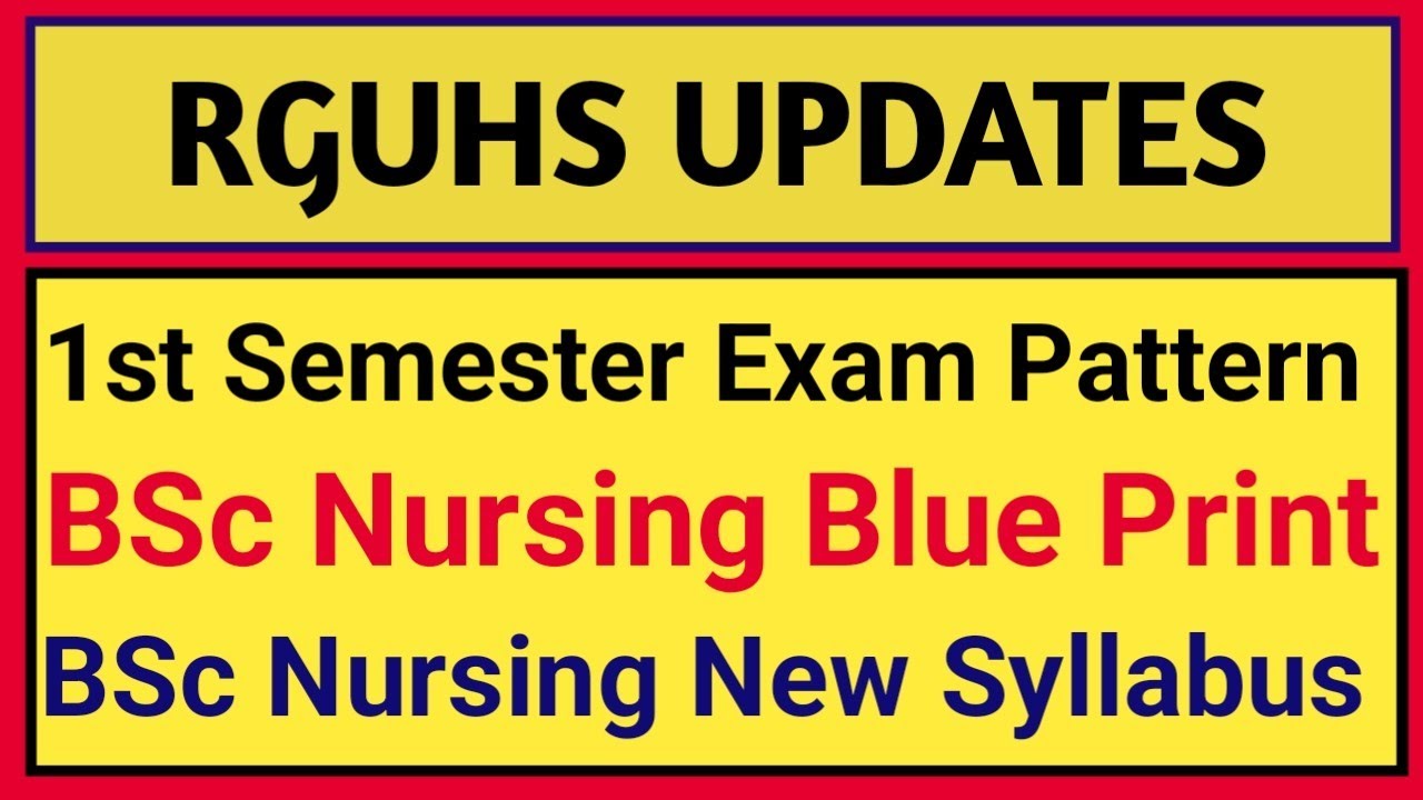 BSc Nursing 1 Semester Blue Print l Exam Pattern l anatomy physiology ...