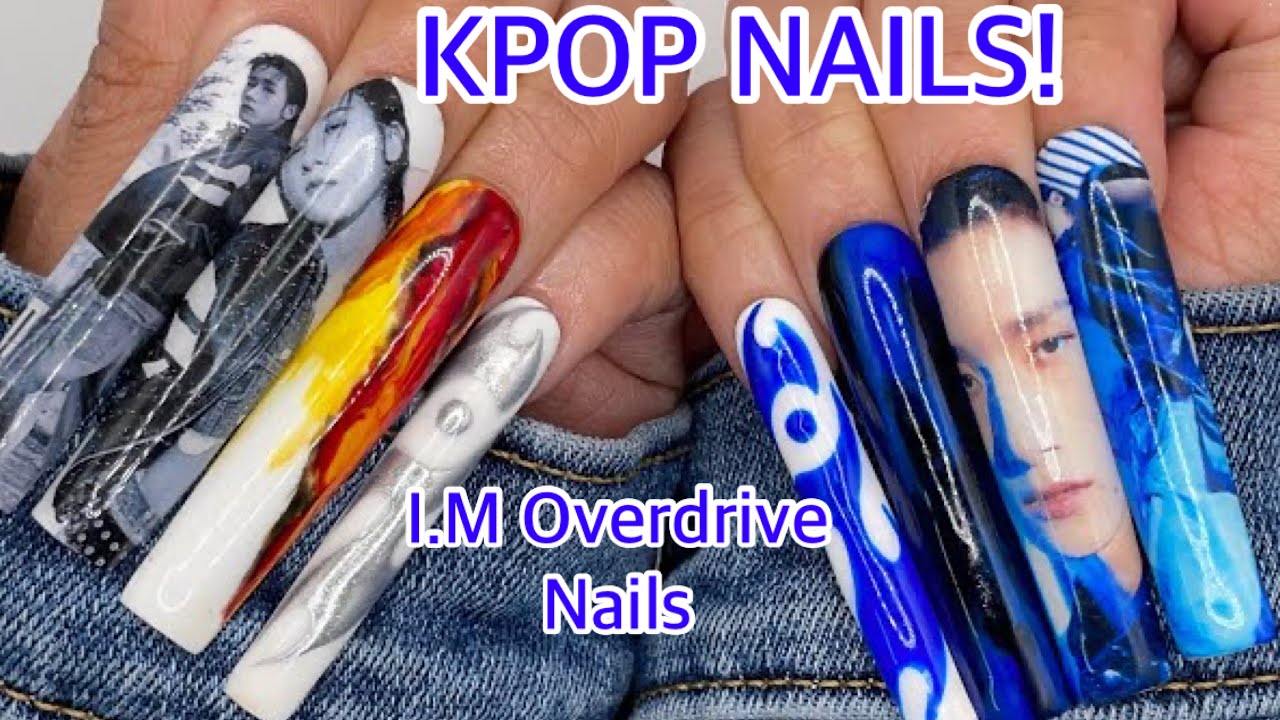 I.M Overdrive nails-KPop nails-Monsta X - YouTube