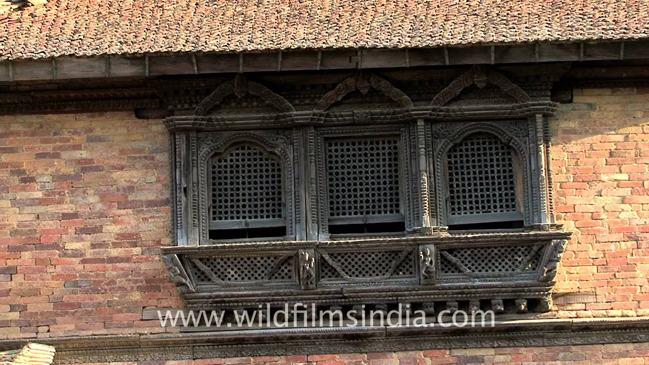 Patan city's lovely old windows - YouTube