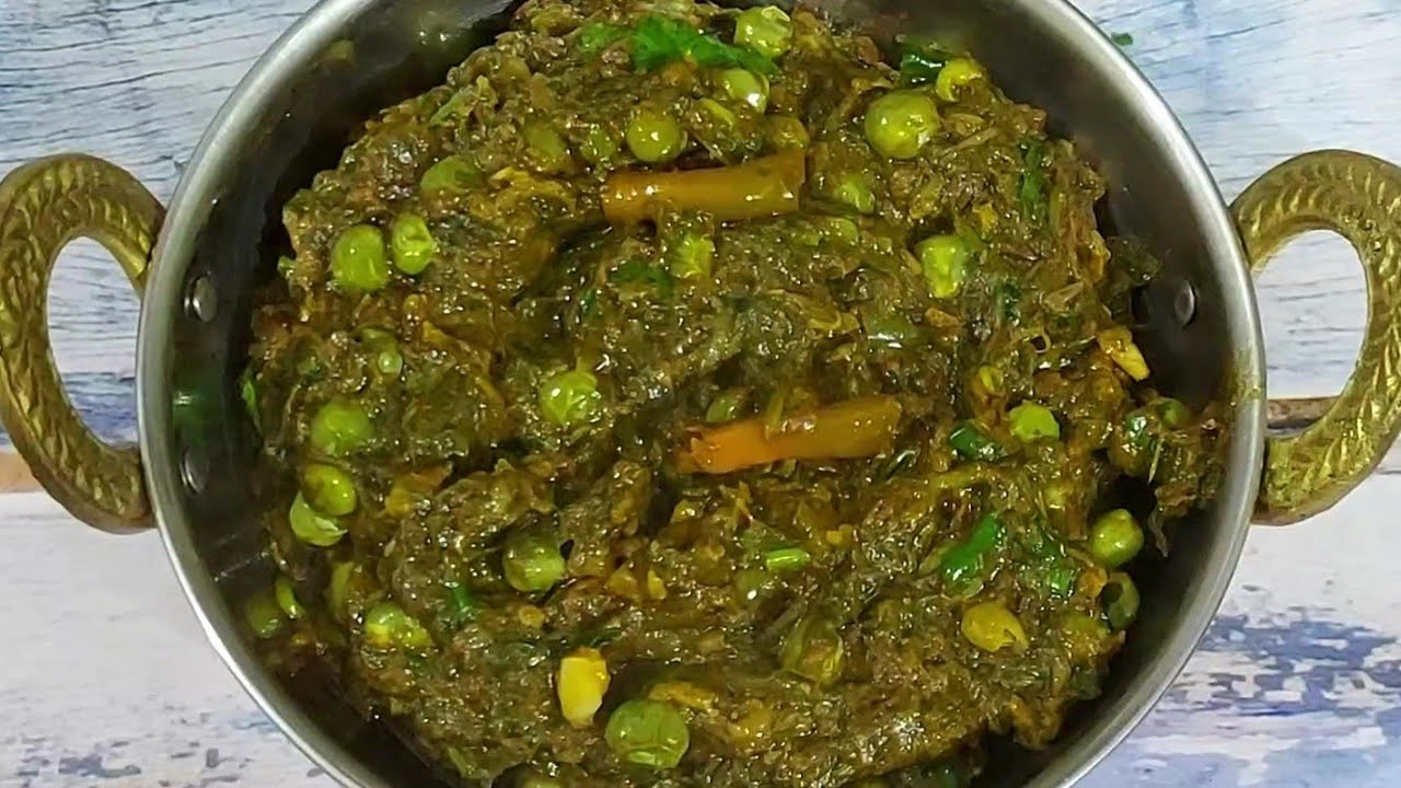 Palak Matar ki saag|Palak aur Matar Ki sabji |पालक मटर की साग बनाने की ...