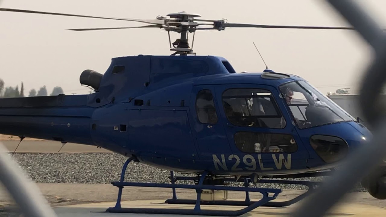 Astar as350 news chopper taking off from Fullerton Airport n29lw - YouTube