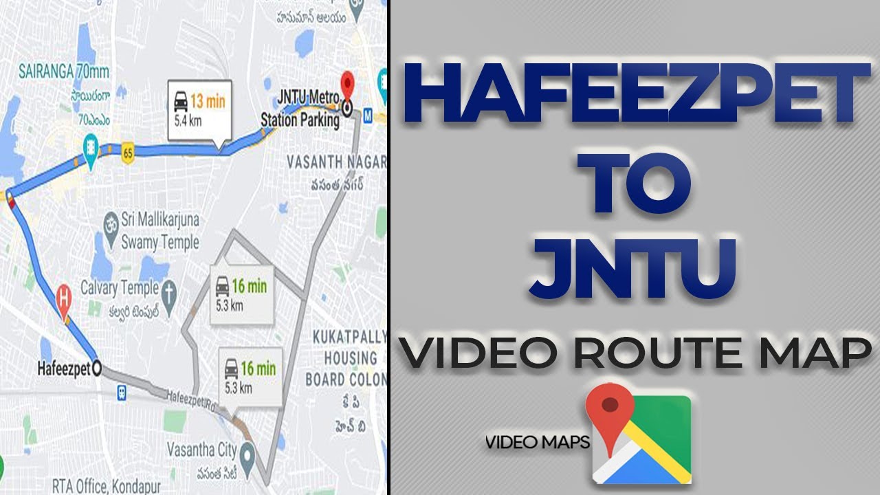 Hafeezpet to Jntu Route Video Map | Navigation Video. - YouTube