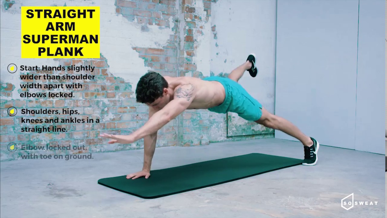 Straight Arm Superman Plank - YouTube