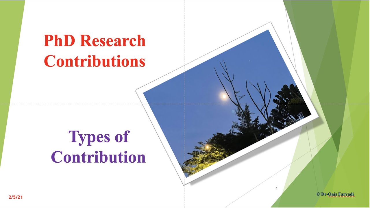 PhD Research Contributions - YouTube