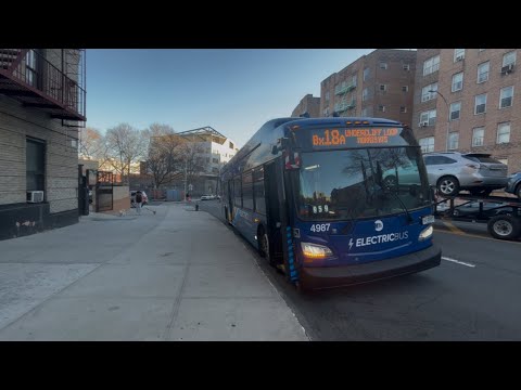 MTA NYCT Bus: 2024 NFI XE40 NG #4987 on Bx18A to UNDERCLIFF LOOP MORRIS ...