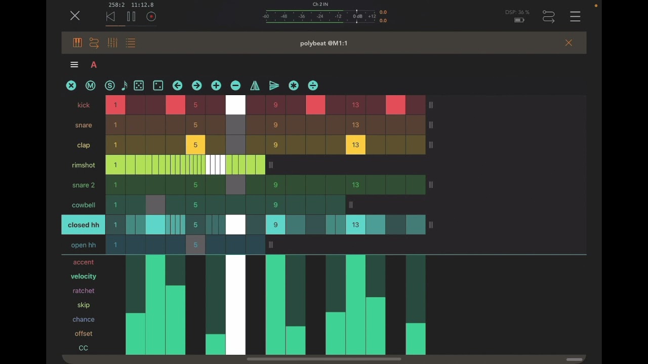 polybeat - polyrhythmic drum sequencer - YouTube