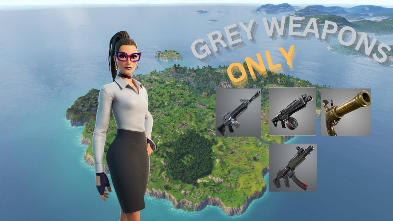FORTNITE Grey Guns Only CHALLENGE... - YouTube