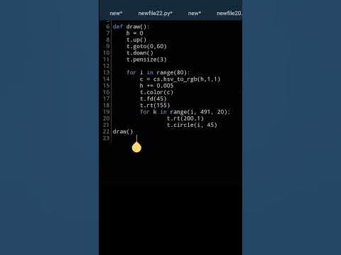 Python turtle graphic design 🤪 | python coding status 😍😜 #shorts #programming #turtle #python ...