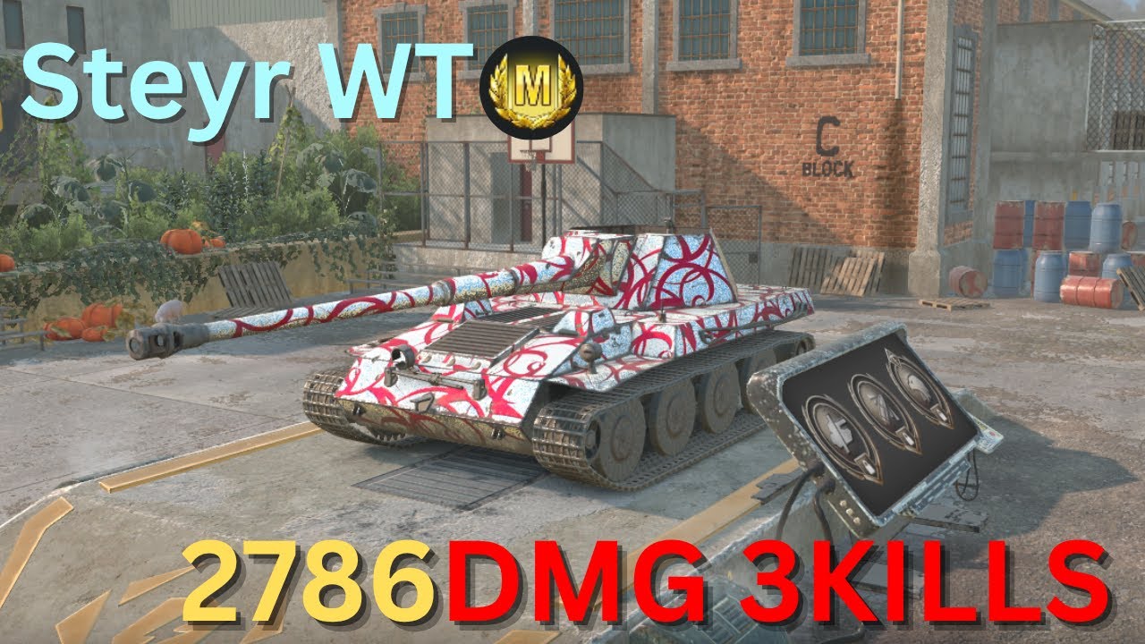 2786 DMG with 3 KILLS - Steyr WT #wotblitz #gameplay - YouTube