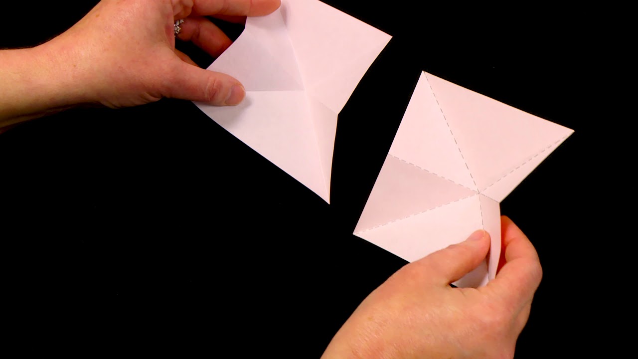 Radial Origami Sculpture, Pinched triangle fold variation - YouTube
