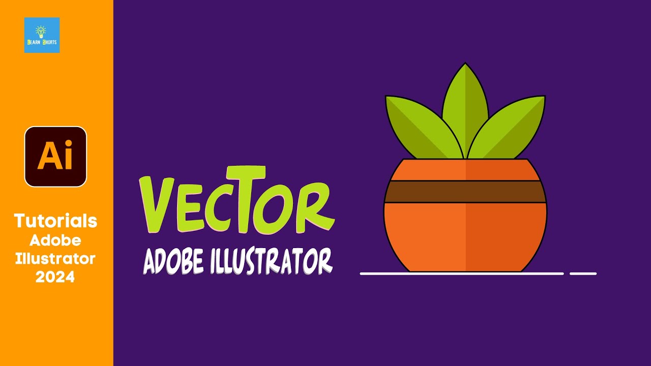 Step-by-styp guide to draw Housw Plant in adobe Illustrator using basic ...