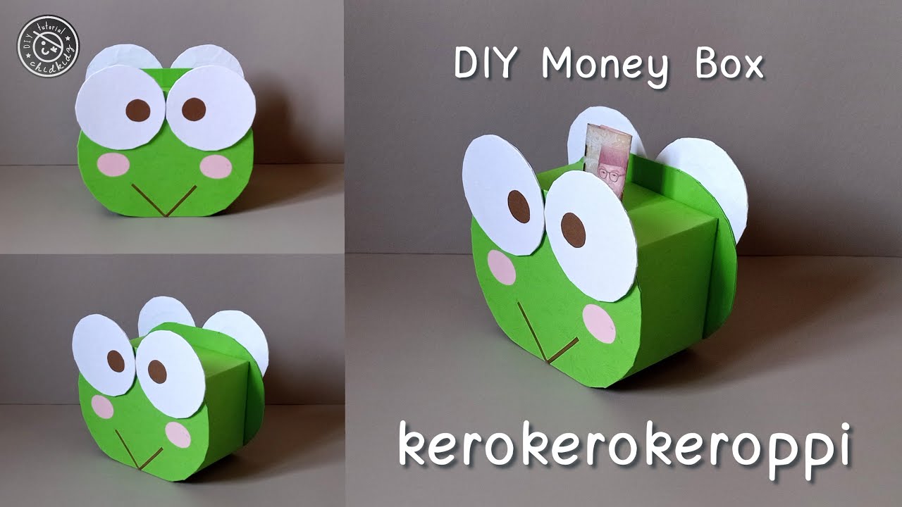 DIY KEROPPI MONEY BOX CARDBOARD | KERAJINAN TANGAN CELENGAN DARI KARDUS ...