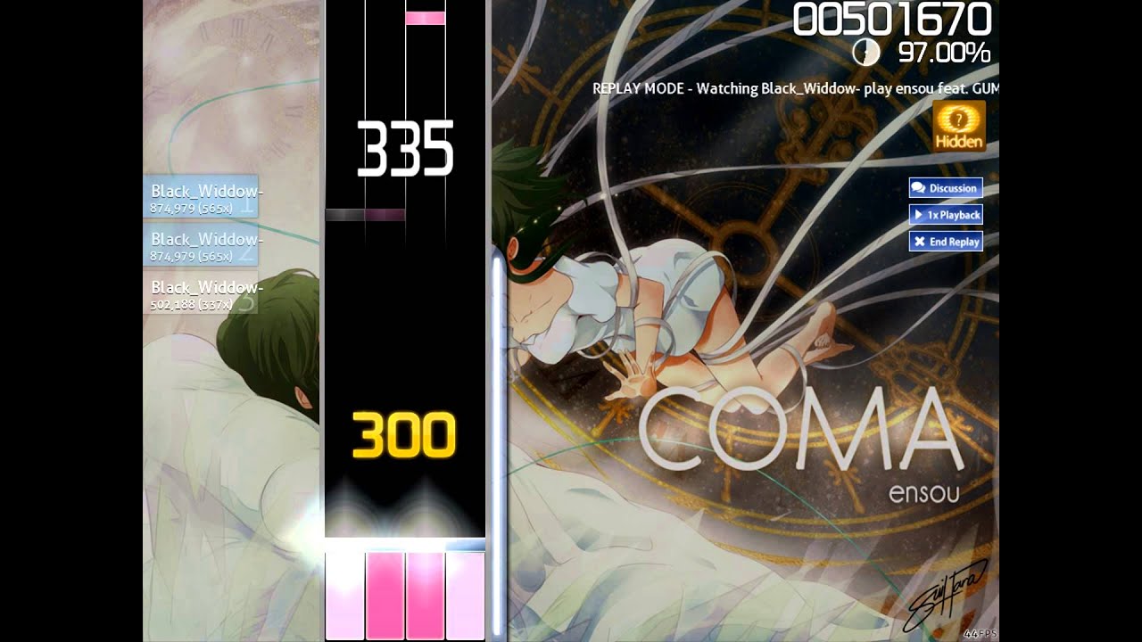 [osu!Mania] ensou feat. GUMI - COMA - MX (With HD/Hidden Mod) - YouTube
