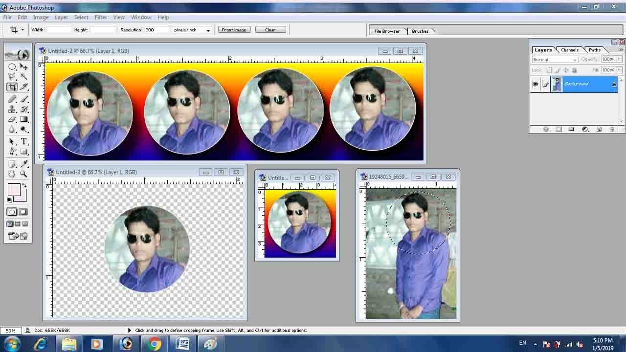 Round Image | Crop Image in a Circle Shape | गोल फ़ोटो कैसे बनाए ...