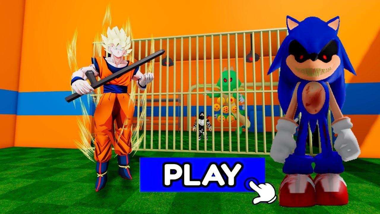 GOKU'S vs SONIC.EXE in GOKU'S PRISON RUN OBBY #roblox #gameplay - YouTube