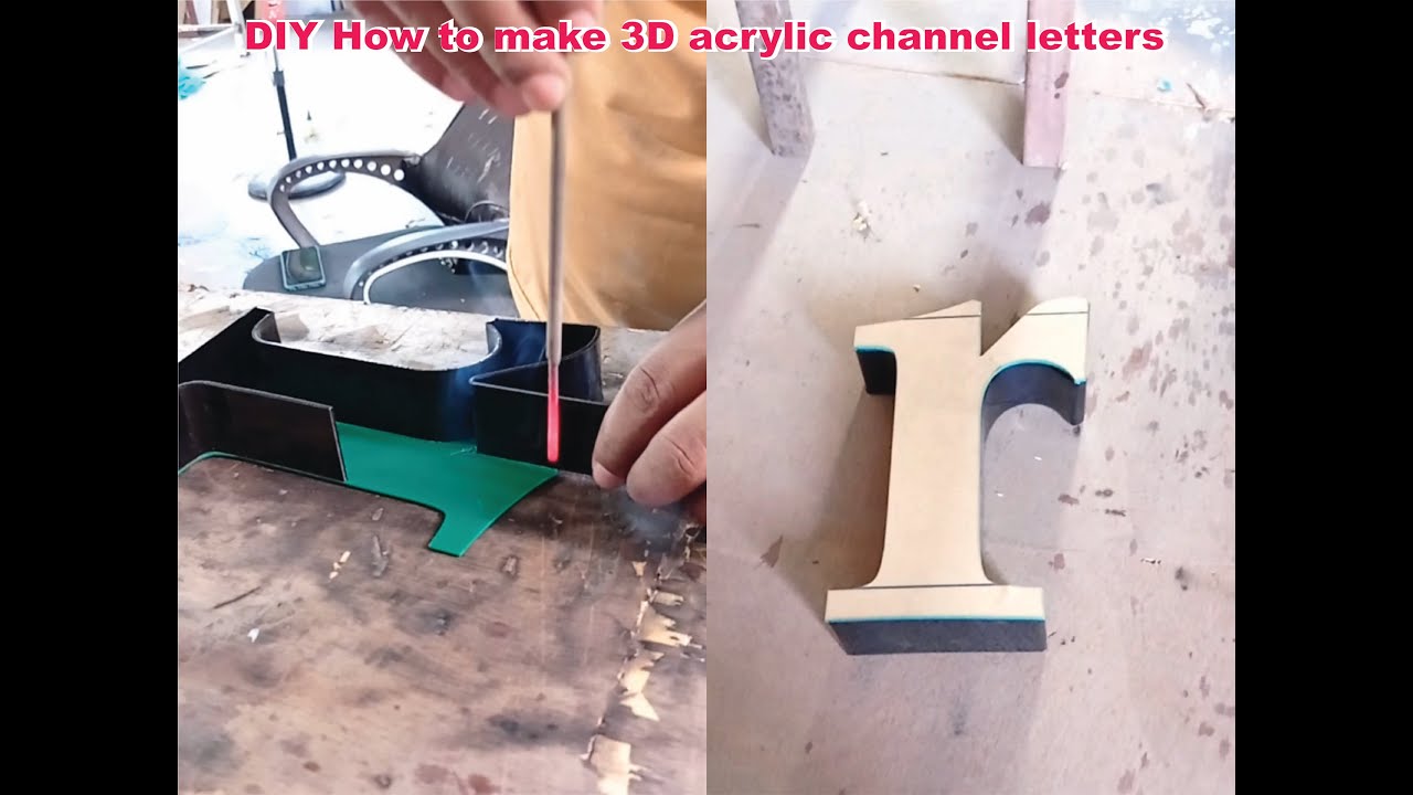 How to make 3d acrylic channel letters DIY full video. DIY making 3d ...
