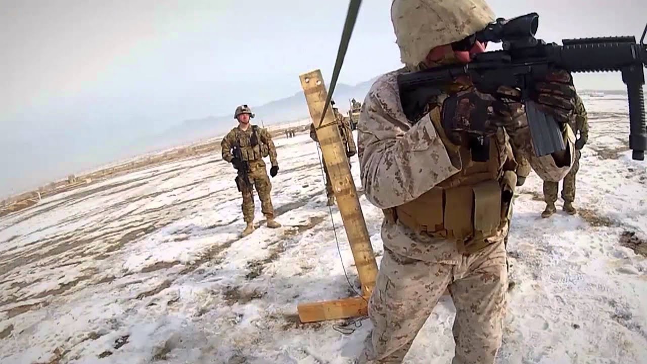 Service Members Train as Force Protection Team in Afghanistan - YouTube