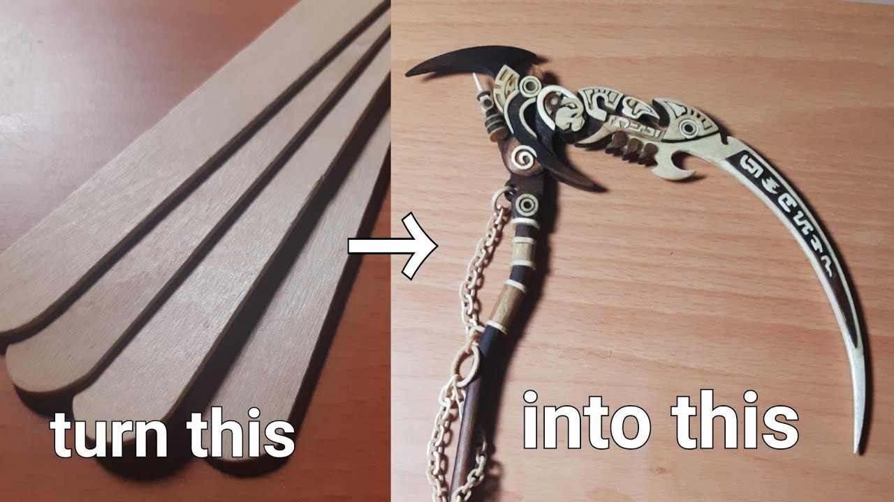 DIY the mini wooden Scythe - YouTube
