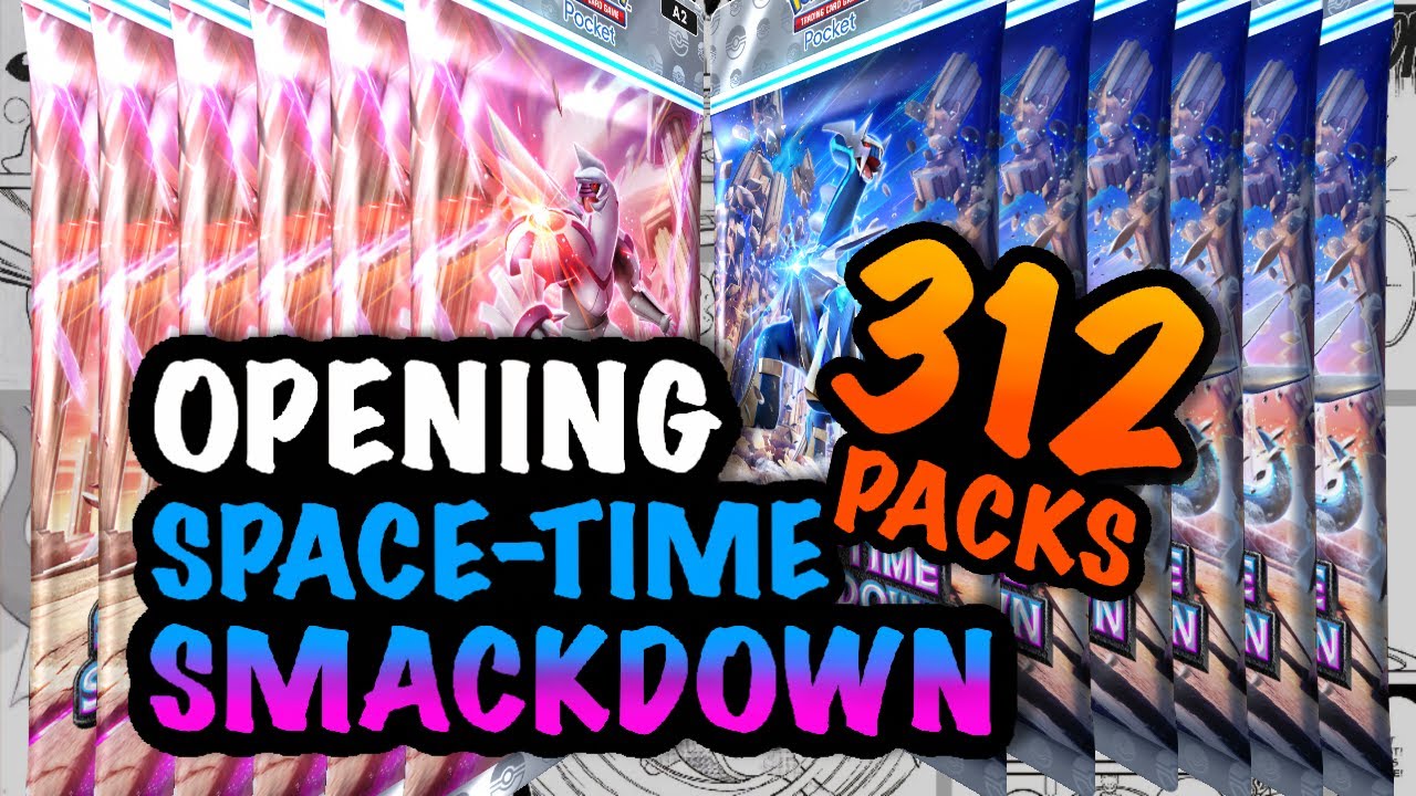 OPENING 312 PACKS!!! SPACE-TIME SMACKDOWN! TCGP - YouTube