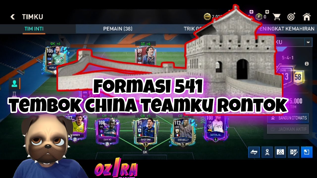 Formasi 541 tembok china team ku rontok juga di game Fifa mobile. - YouTube