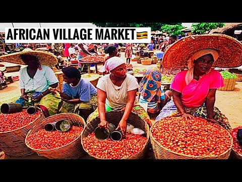 Rural African Village Market Day in Uganda 🇺🇬 |Cheapest food Market ...