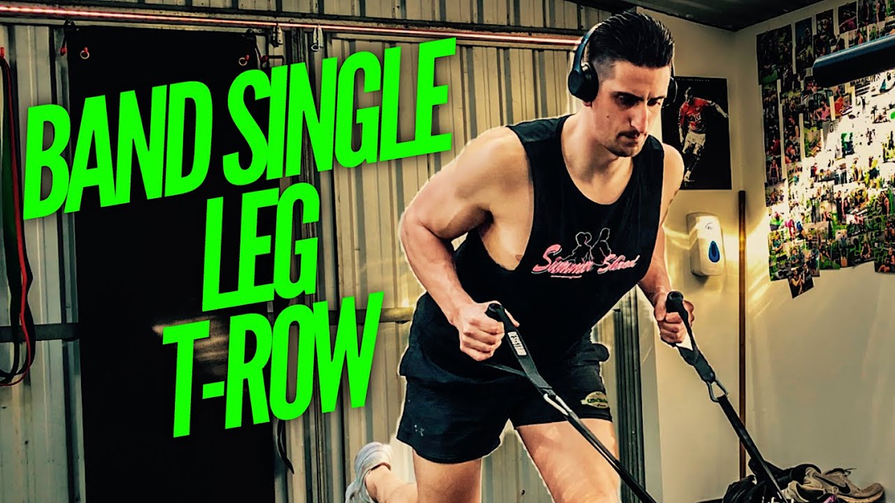 Band Single Leg T Row - YouTube