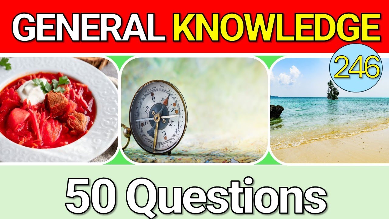 Educational General Knowledge Quiz Trivia 246📚💡| Can You Answer All 50 ...