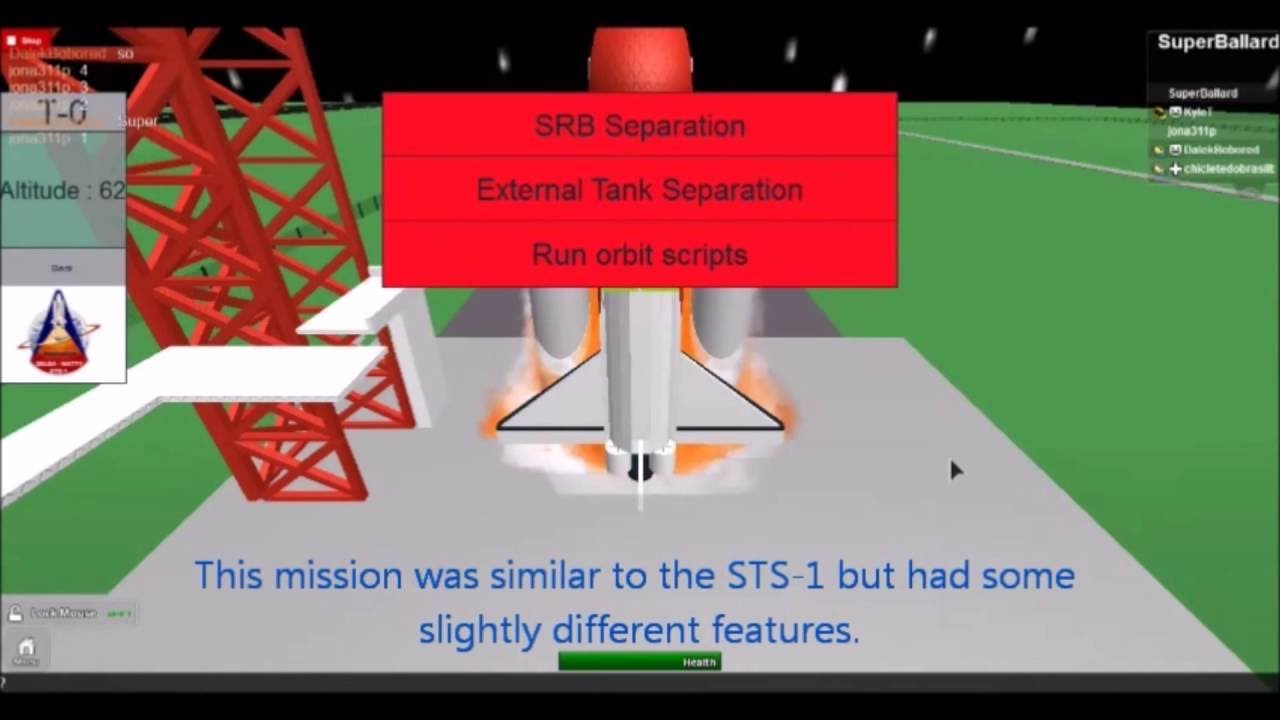 STS-2 ROBLOX NASA Mission - STS - Aspiration - YouTube