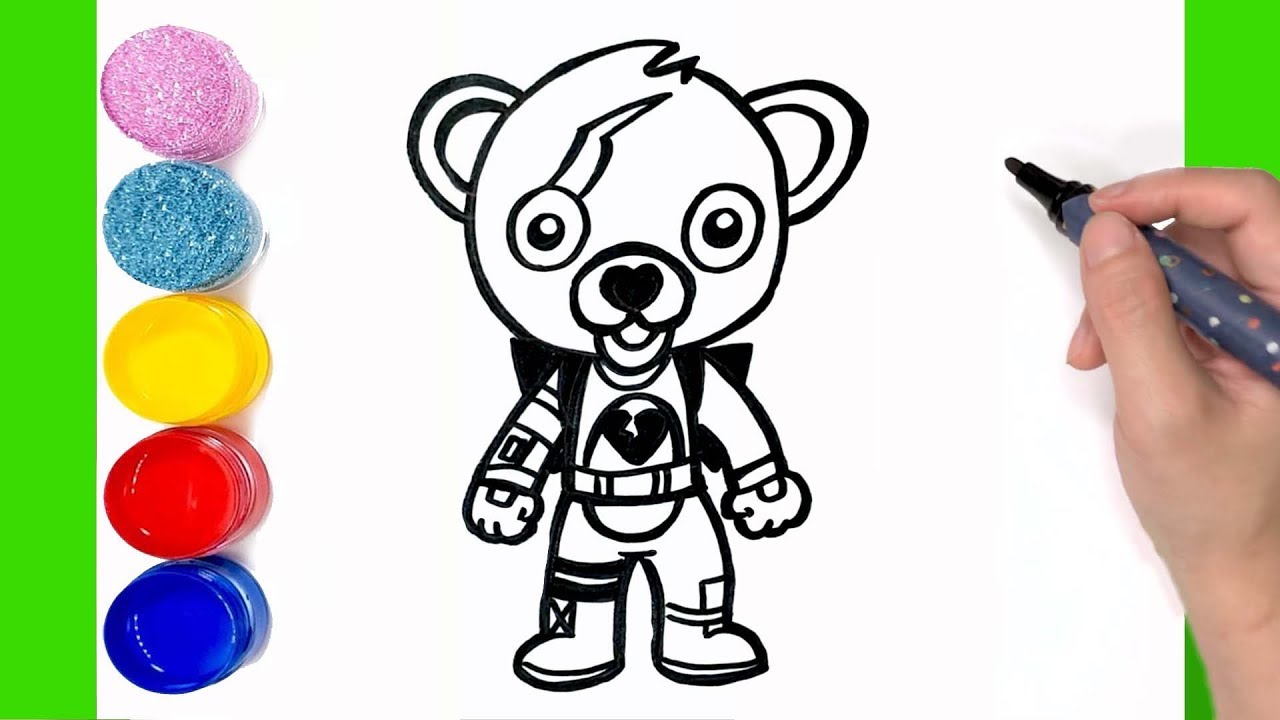 How to draw CUDDLE TEAM LEADER (Fortnite) - Easy drawing for kids ...