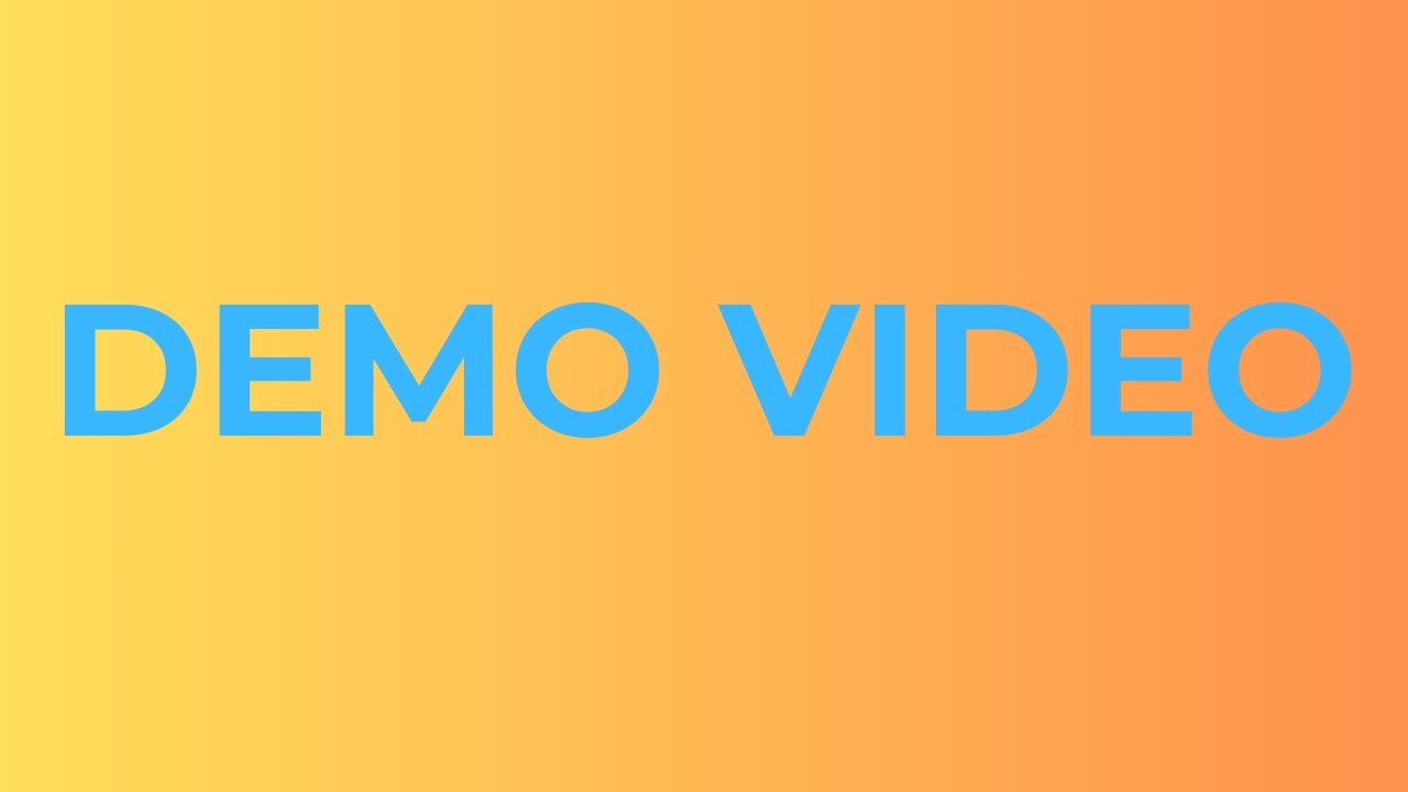 DEMO VIDEO 😊 - YouTube