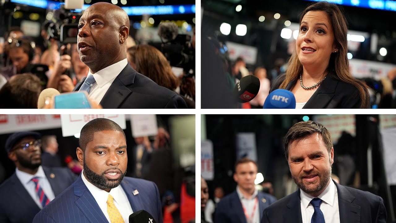 Trump's VP hopefuls revel in Biden's first debate performance - YouTube