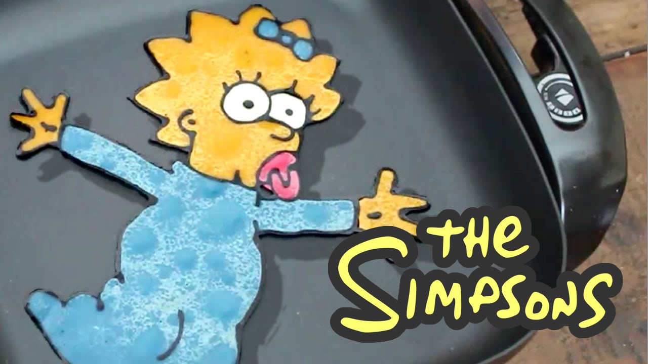 Maggie Simpson Pancake Art - by Crazy Cook - YouTube