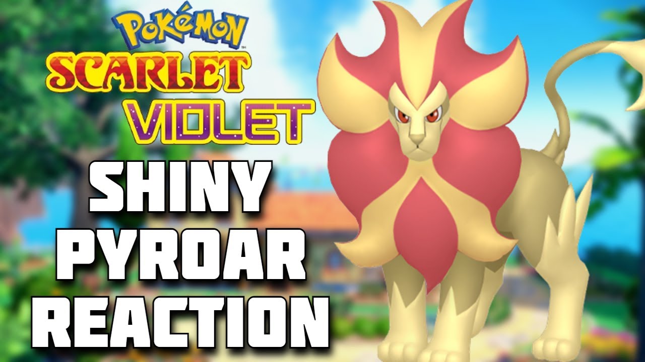 SHINY PYROAR FULL REACTION! Pokémon Scarlet and Violet Shiny Highlight ...