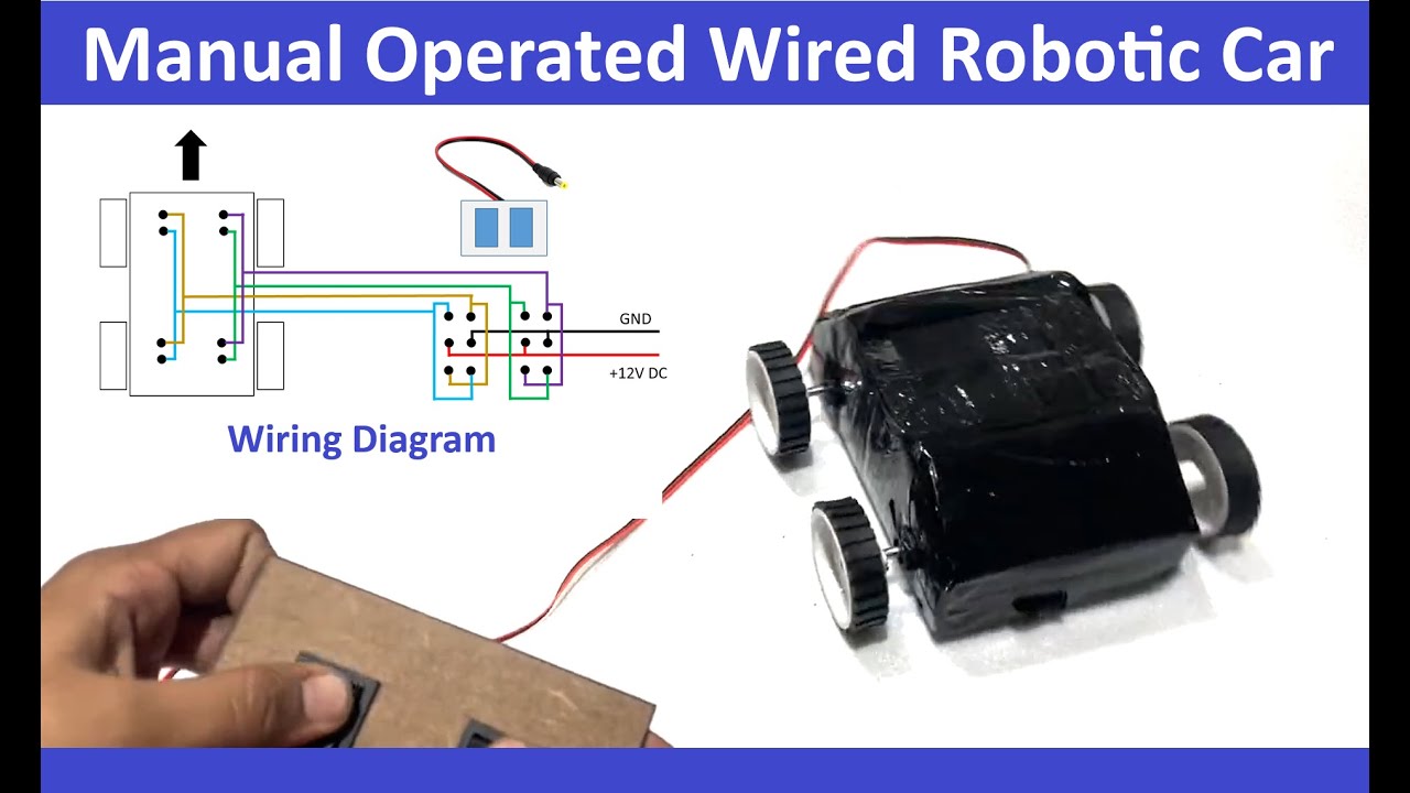 Manual Controlled Wired Robotic Car from Scratch - YouTube