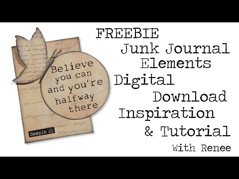 FREEBIE Junk Journal Elements Digital Download Inspiration & Tutorial ...