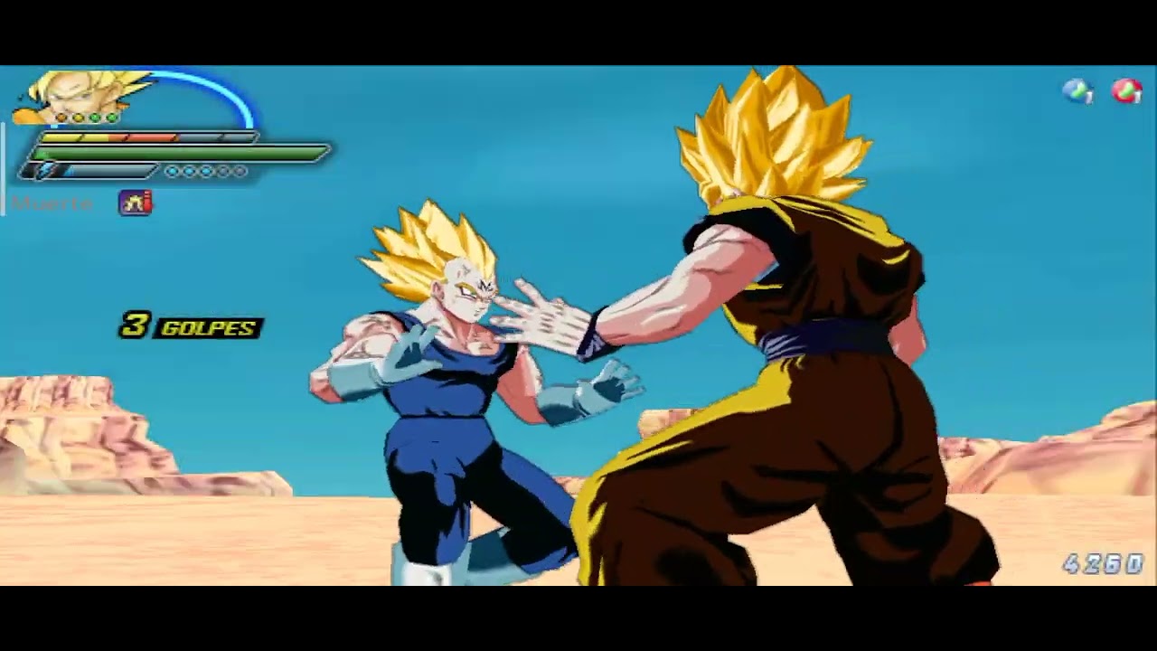 DBZ TTT Anime Accurate MOD - SSJ2 Goku vs Majin Vegeta - YouTube