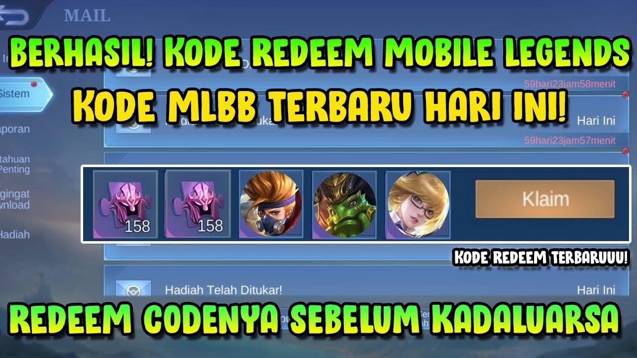 BERHASIL! 9 KODE REDEEM ML HARI INI - KODE REDEEM MOBILE LEGENDS ...