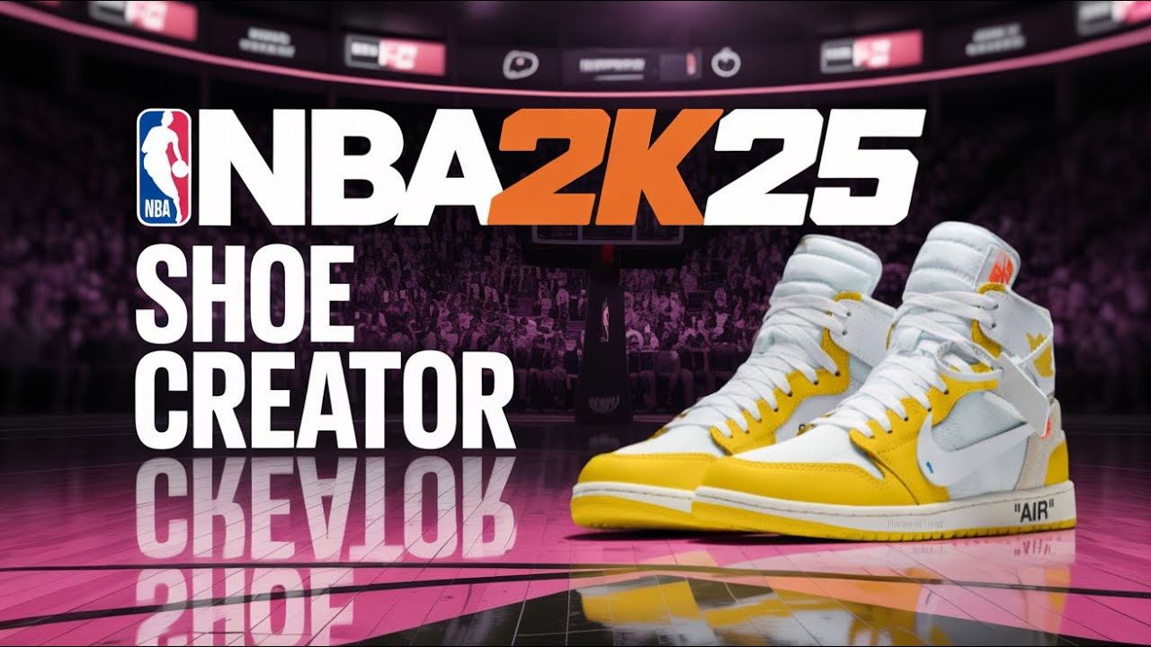 NBA 2k25 Shoe Creator - Jordan 1 Off-White "Canary Yellow" - YouTube