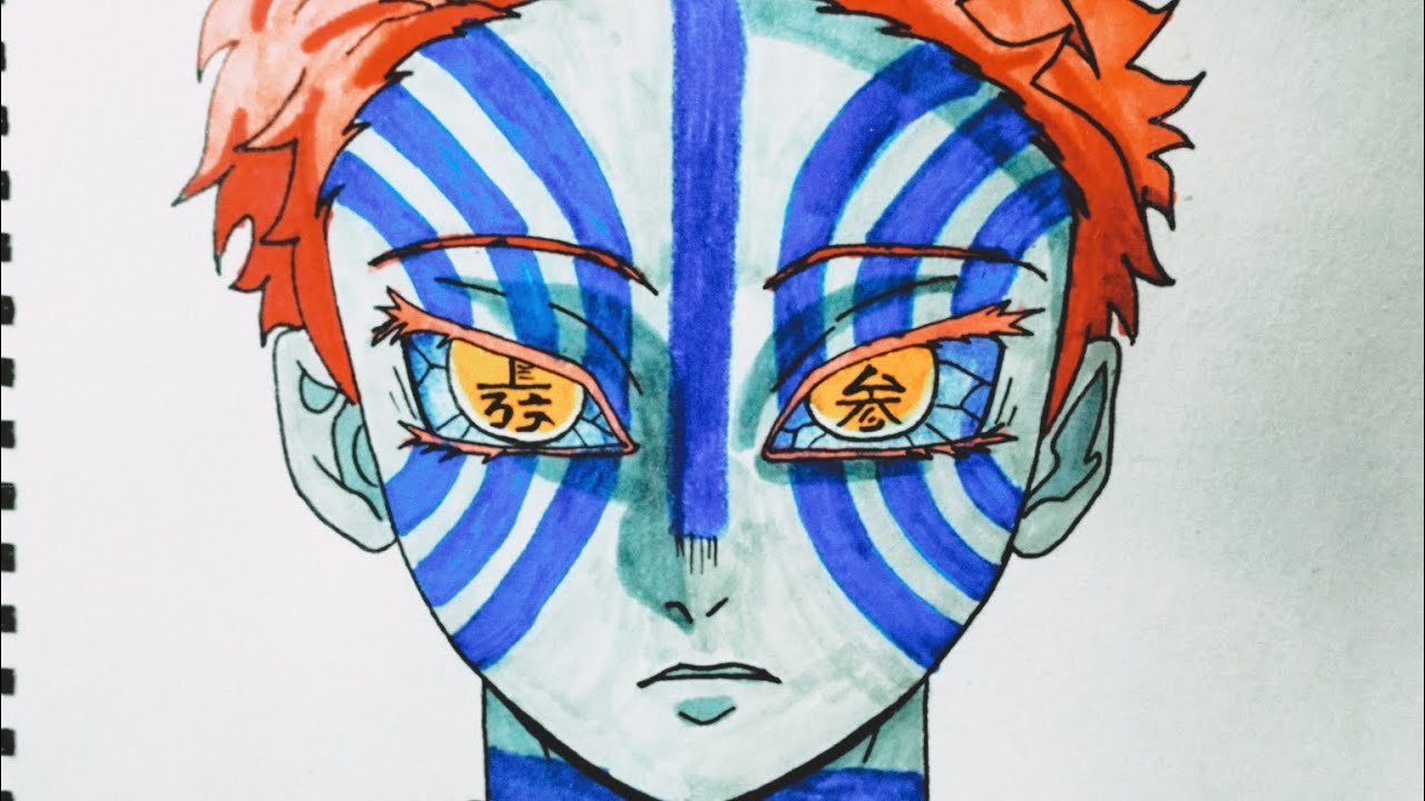 How to draw Akaza Uppermoon3|Drawing Akaza|Anime drawing|Demon Slayer ...