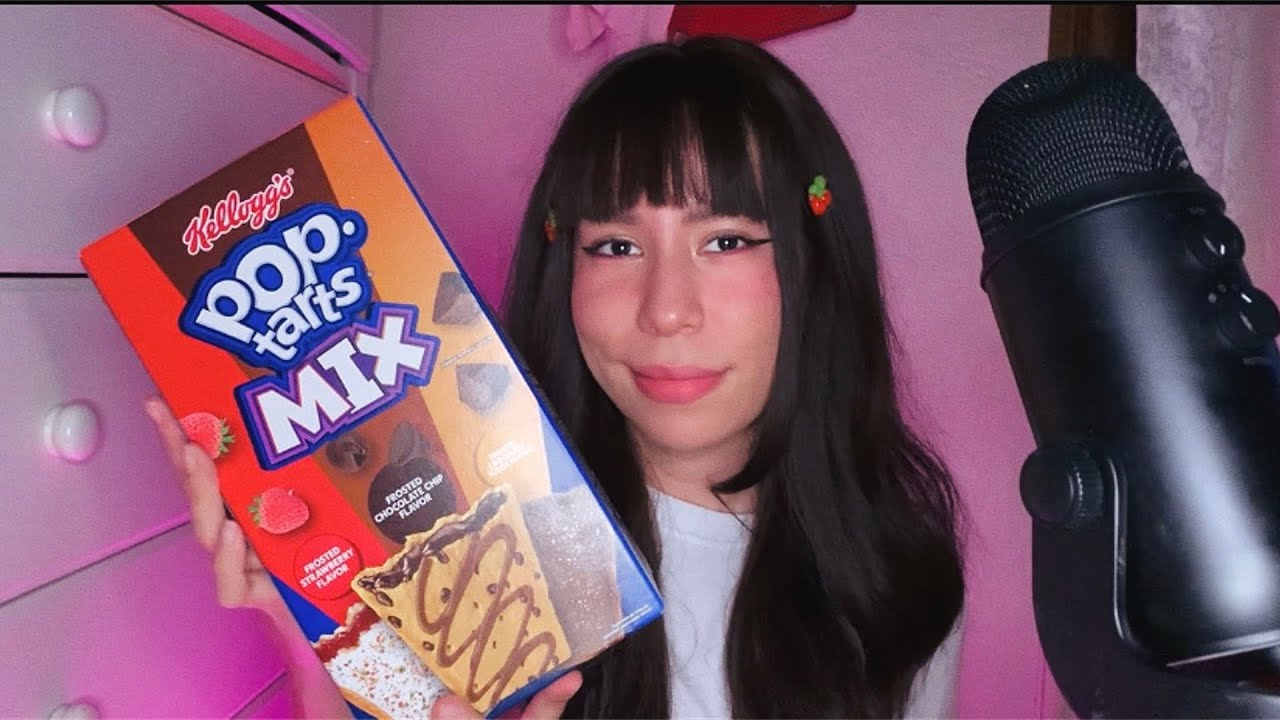ASMR comiendo pop tarts | Besos,kitty | mukbang - YouTube