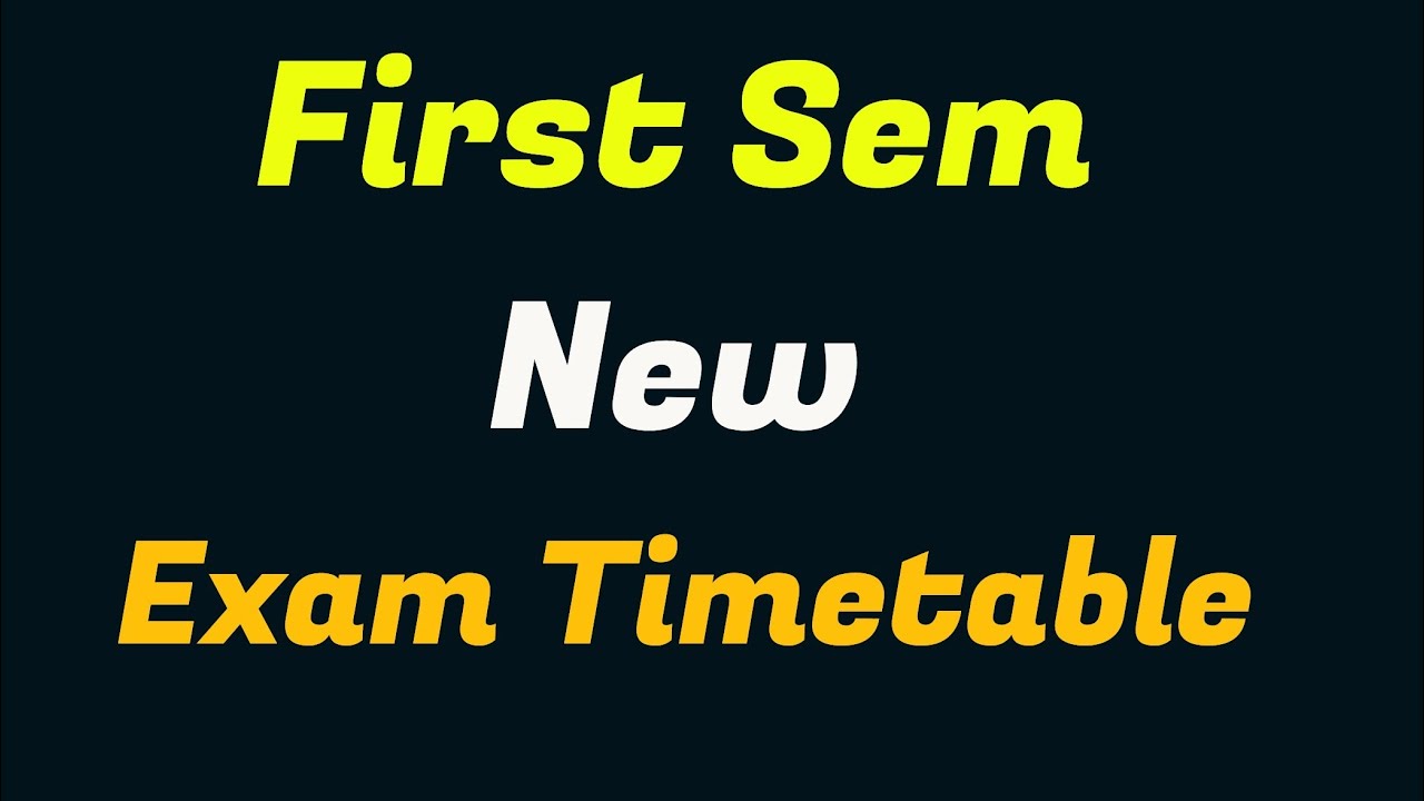 First Sem New Exam Timetable #calicutuniversity #firstsemester # ...