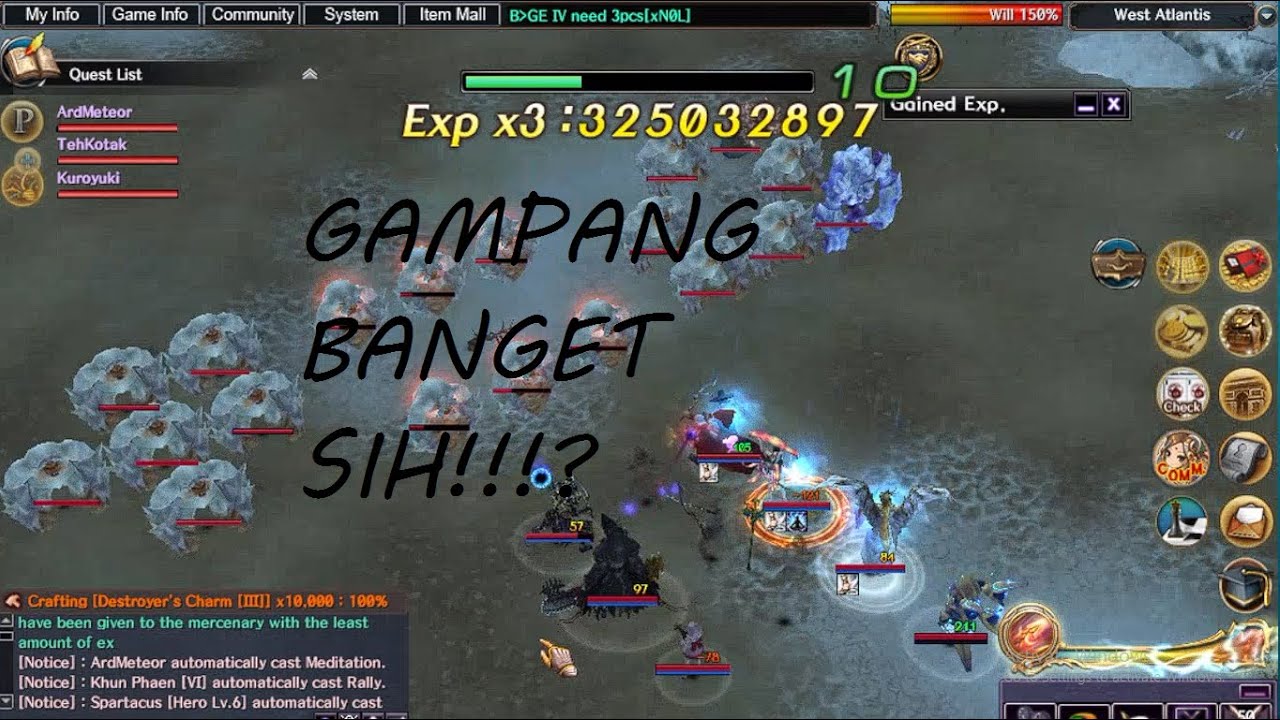 Tutorial lawan yeti party 3 pake mercenary gratis!!!! Atlantica ...