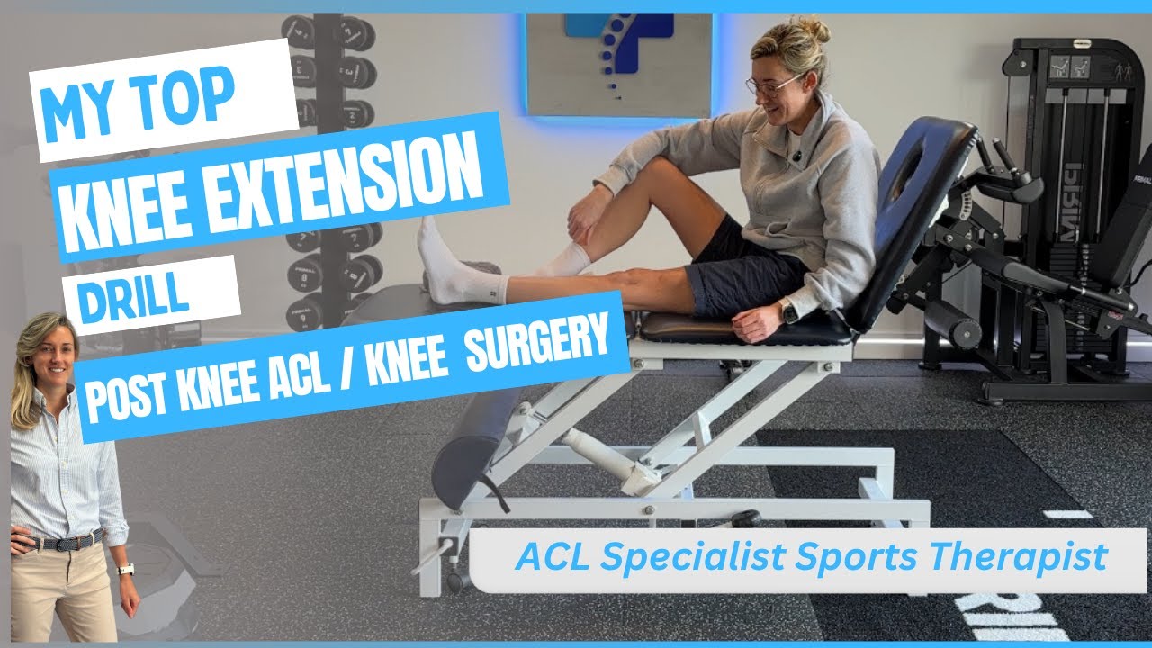 How to regain knee extension post knee surgery. - YouTube