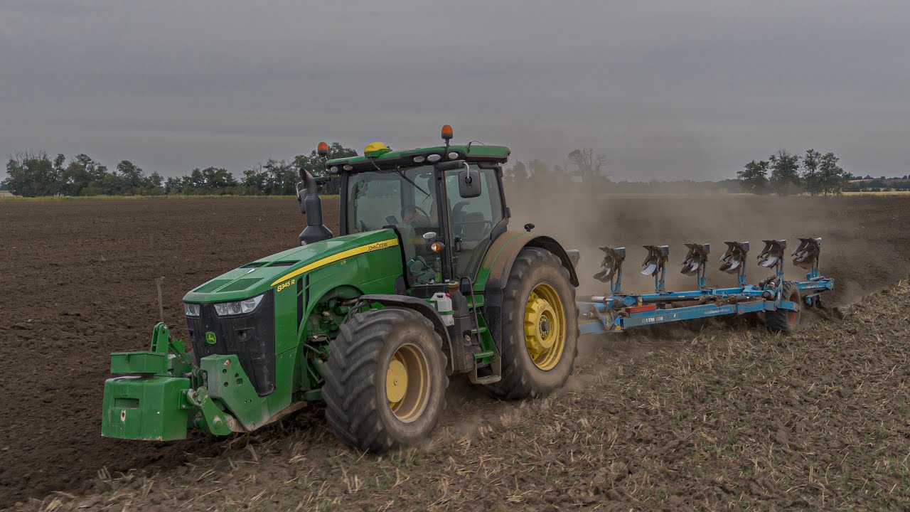 John Deere 8345 r +Lemken Diamant 11 Ploughing , John Deere 6920 ...